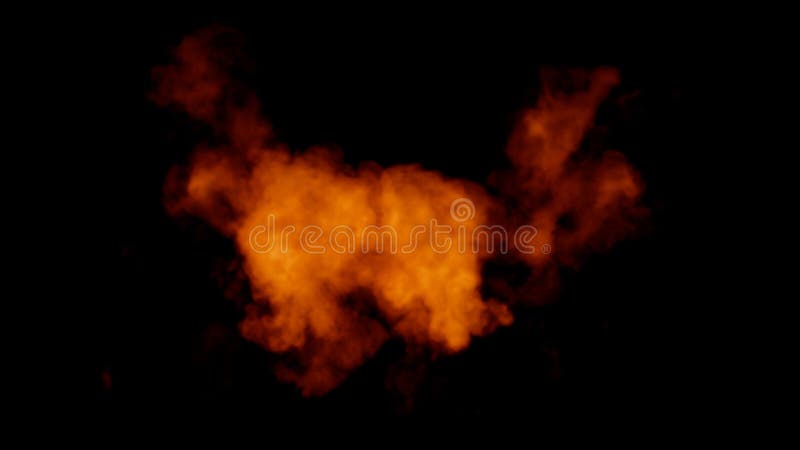 Burning Fire Explosion Infernal Effect, Isolated - Object 3D Rendering ...