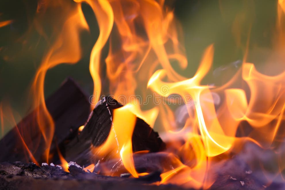 Burning Fire in the Brazier Stock Image - Image of dark, smoke: 388032011