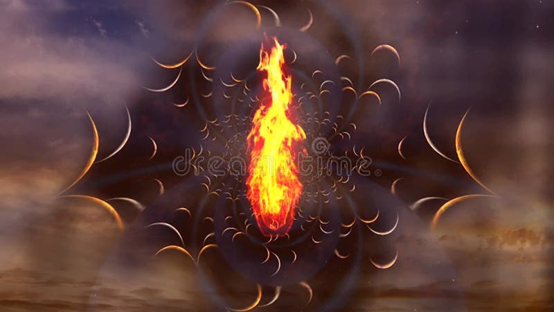 Burning Fire in the Center of the Universe Stock Video - Video of ...