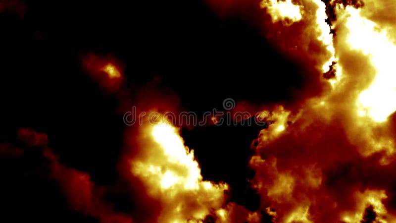 Burning Fire Clouds Like Devil Hell Stock Footage - Video of glow ...