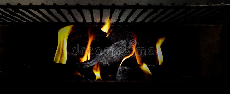 Burning fire on a cold day stock image. Image of starting - 207972457