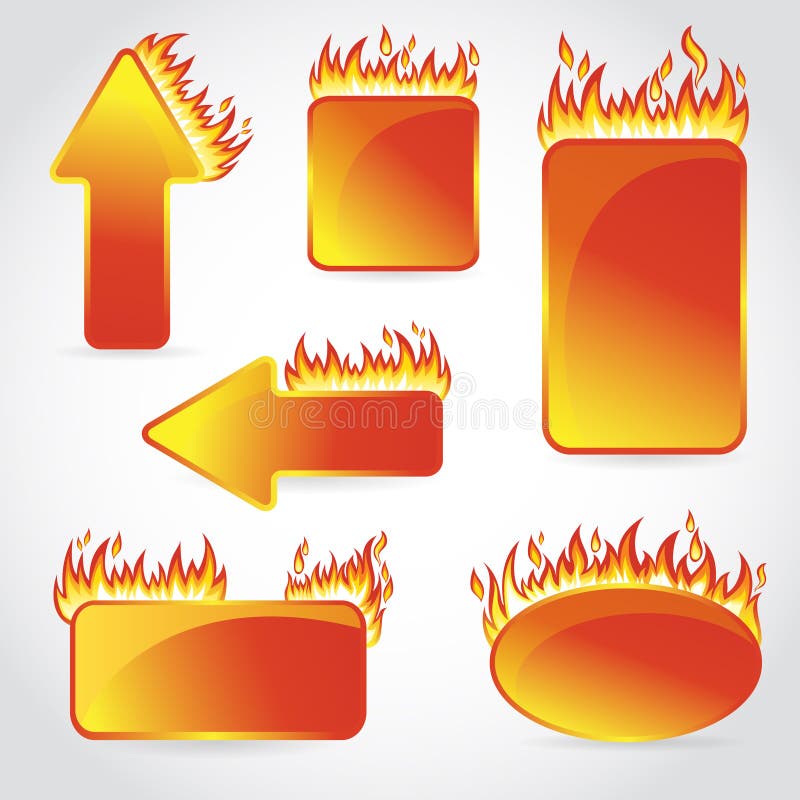 Hot fire design stock vector. Illustration of burn, beautiful - 8759689