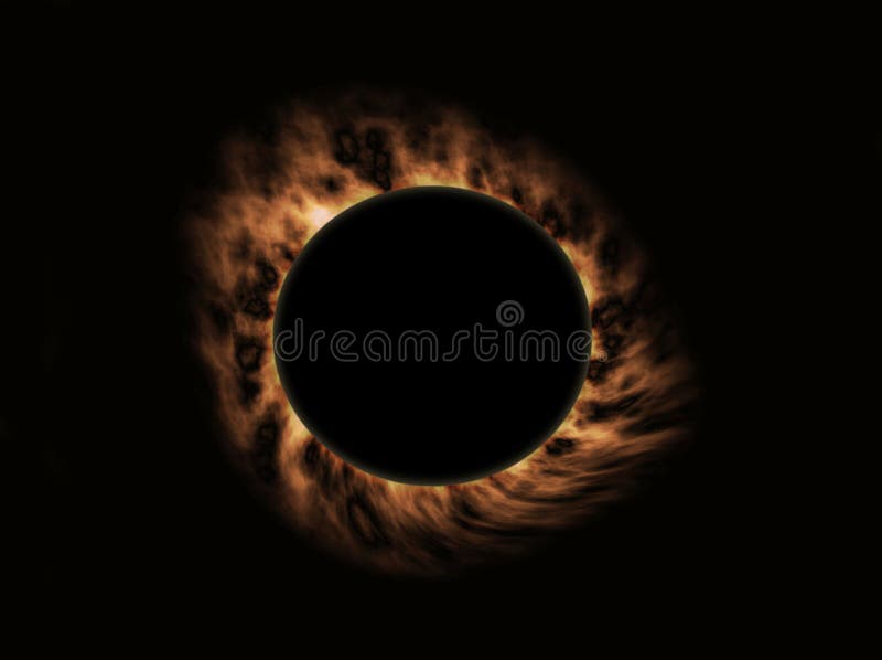 Burning fire eclipse stock illustration. Illustration of energy - 184188319