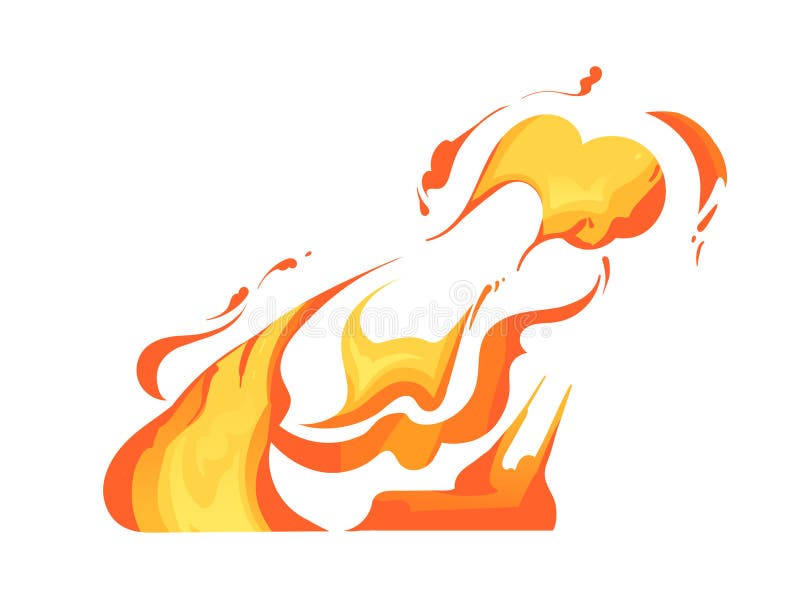 Burning Fire Effect for Campfire or Magic Vector Illustration Isolated ...