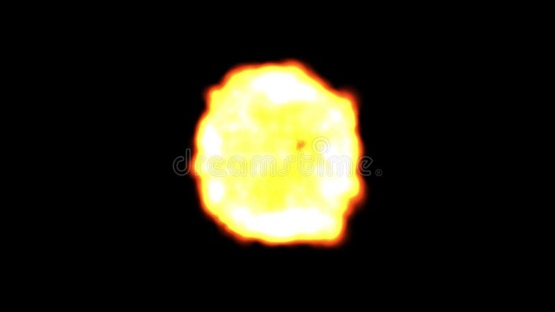 Burning Fire Energy Motion Graphics with Plain Black Background Stock ...