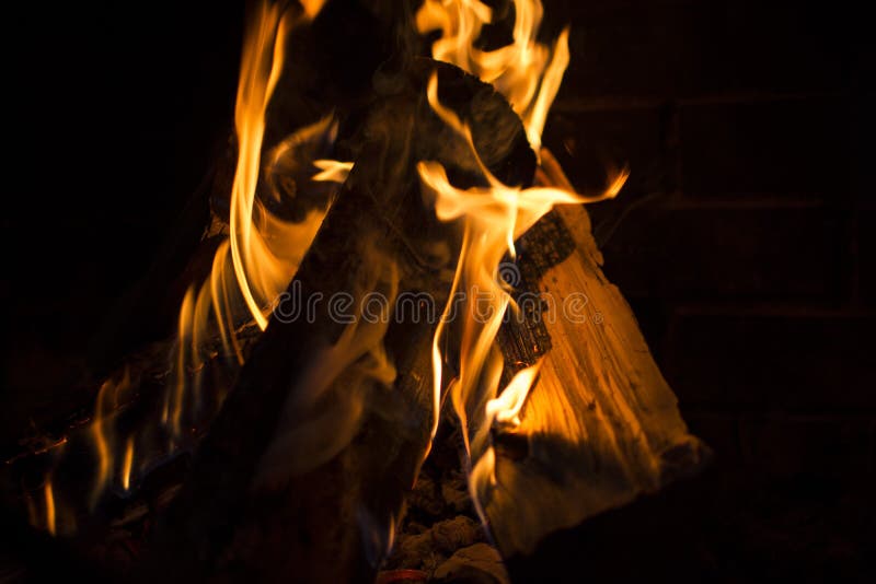 Real burning wood stock image. Image of fireside, real - 134207101
