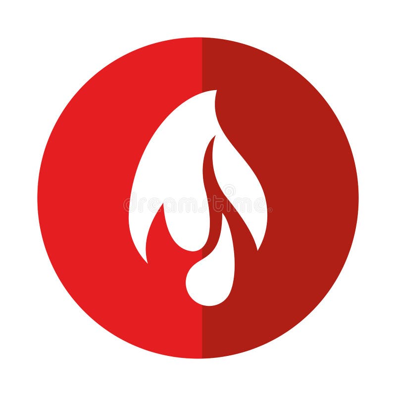 Burning Fire Flame Design Graphic Red Circle Stock Vector ...