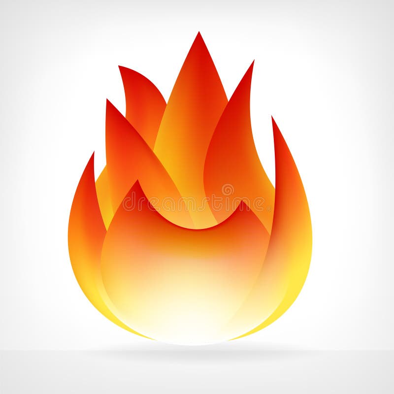 Burning Fire Flame Vector Element Stock Vector - Illustration of ...