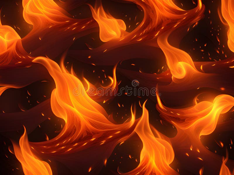Burning Fire Flames, Abstract Background, Ai Generated Stock ...