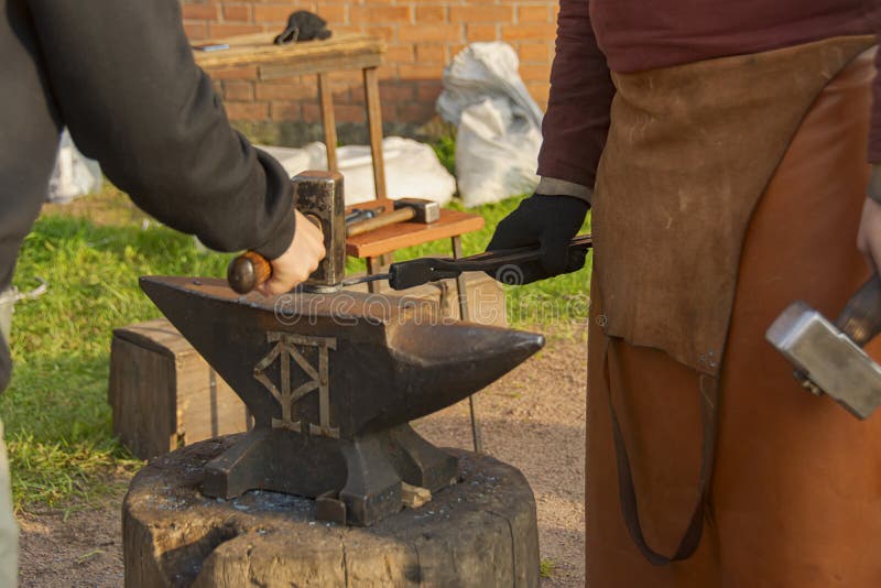 Forging iron stock photo. Image of equipment, labor, mask - 13235252