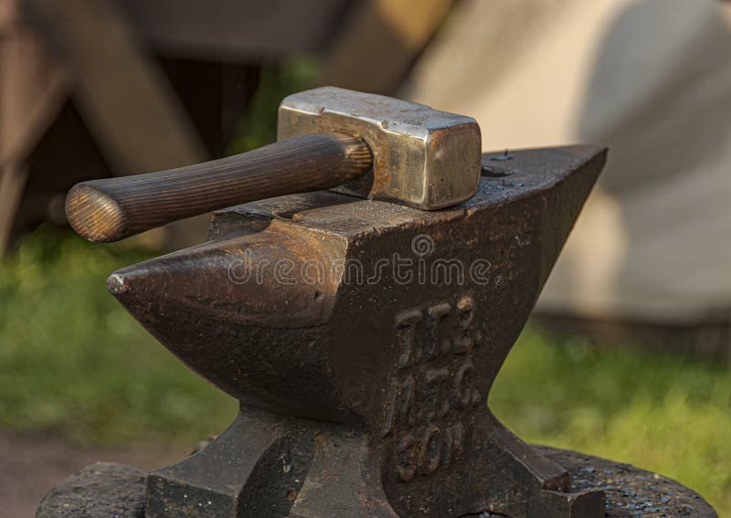 A Burning Fire in a Forge for Forging Iron Products Stock Photo - Image ...