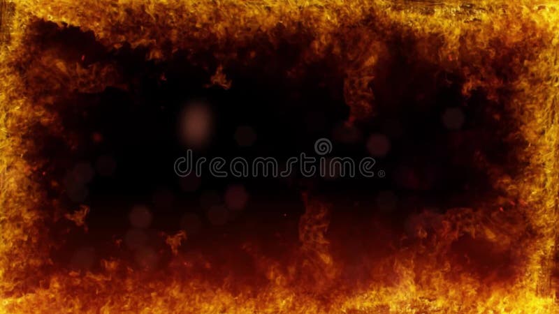 Burning Fire Frame on Black Background. Ideal for Visual Effects and ...