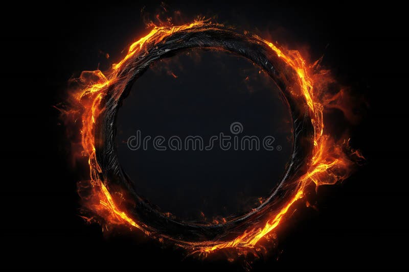Frame of Blazing Smoke with Sparks, Isolated - Abstract 3D Rendering ...