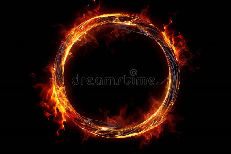 Burning Fire Frame or Blazing Inferno Abstract Border Stock ...