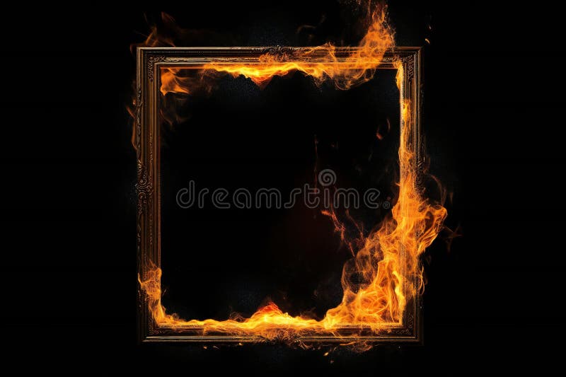 Blazing Inferno: the Wrath of a Forest Fire Stock Illustration ...