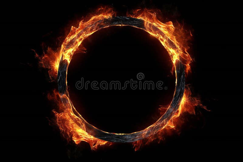 Blazing Inferno: the Wrath of a Forest Fire Stock Illustration ...