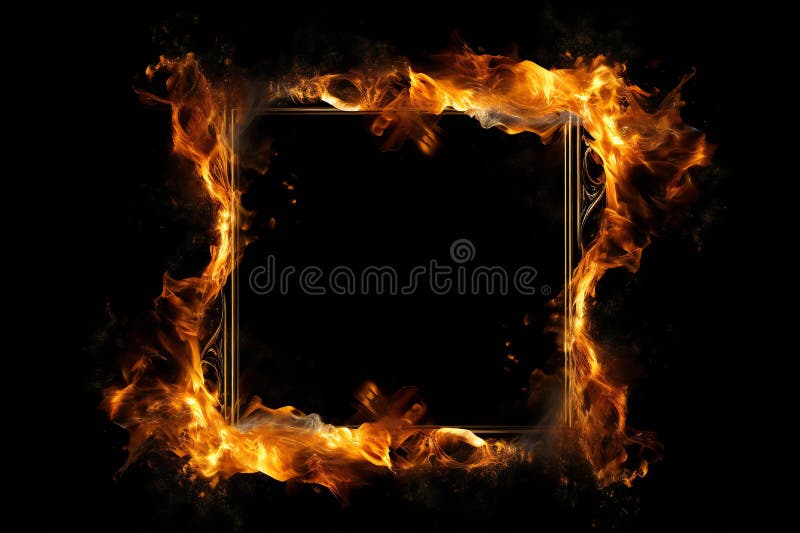 Blazing Border. Fire Pattern Stock Vector - Illustration of cartoon ...