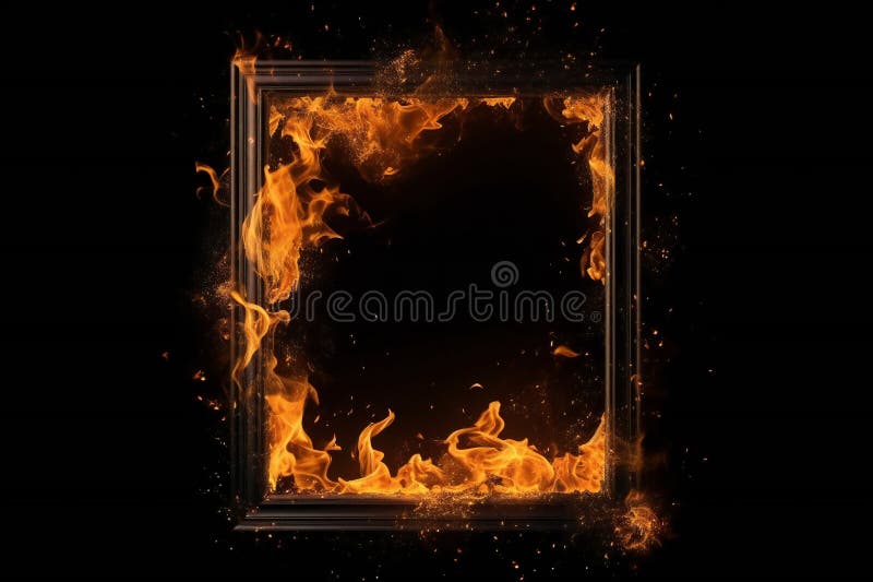 Blazing Border. Fire Pattern Stock Vector - Illustration of cartoon ...