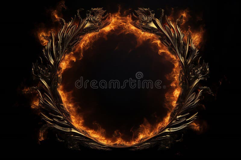 Blazing Inferno: the Wrath of a Forest Fire Stock Illustration ...