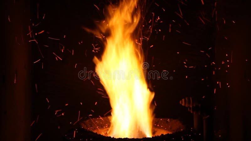Burning Fire. Large Fire Burning Stock Footage - Video of danger ...