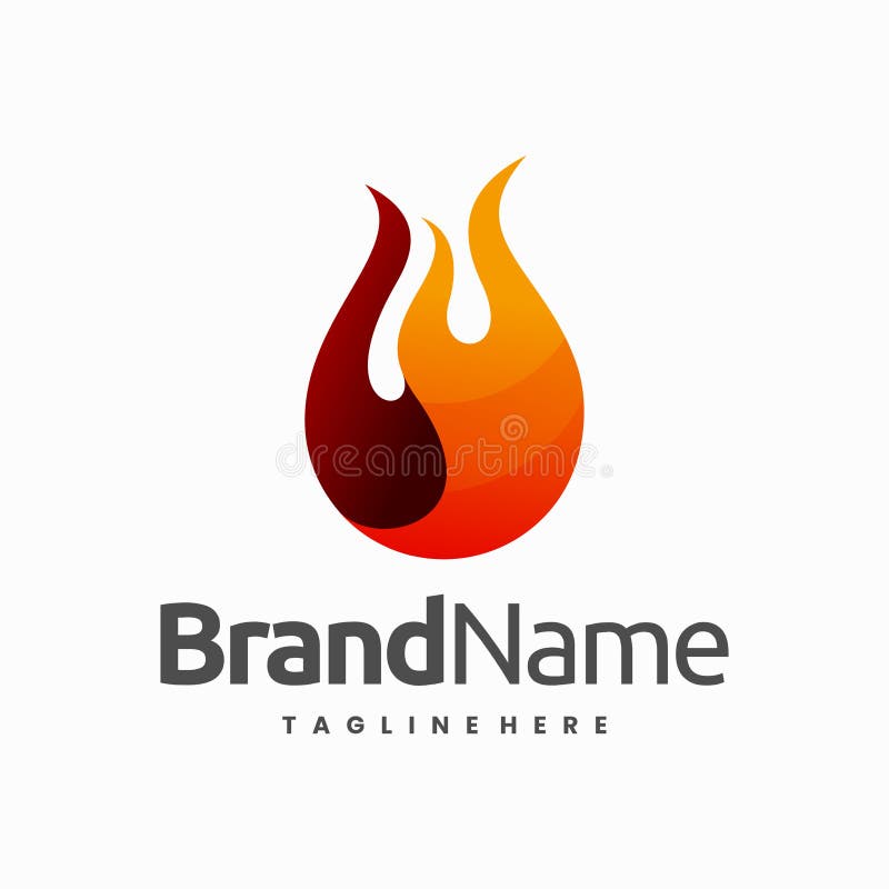Burning Fire Logo Design, Fire Burn Logo Design Stock Vector ...