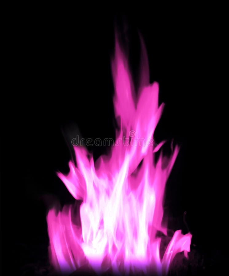 Burning Fire Pink Light Flame. Stock Photo - Image of fiery, vivid ...