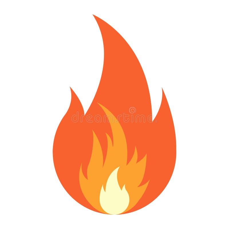 Burning Fire Sign. Olympic Flame Stock Vector - Illustration of ...
