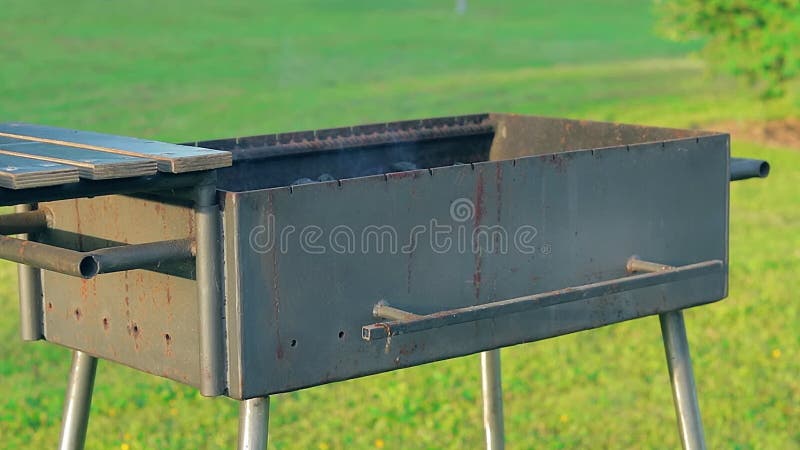 Burning Fire with Smoke Inside a Brazier Stock Video - Video of slow ...