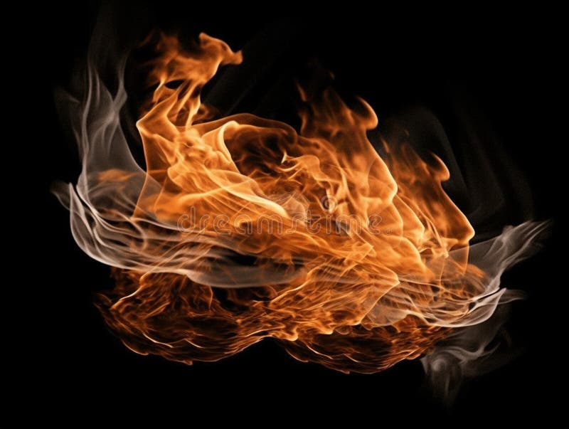 Burning Fire on the Surface Selective Focus Dark Background Stock ...