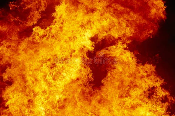 Burning Fire. Volcano Fire Fighting. Flame Ignition. Warning Stock ...