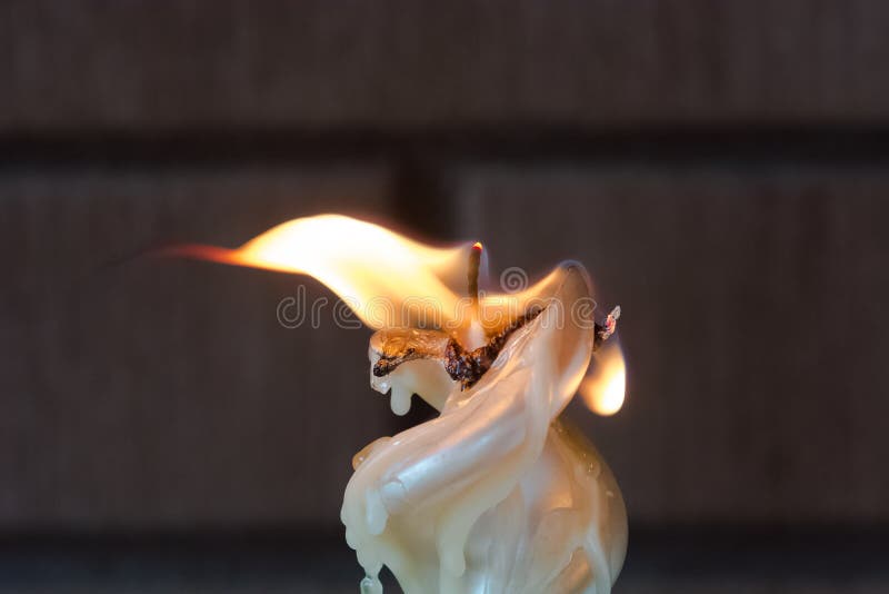 Burning candle fire stock photo. Image of light, macro - 99696964