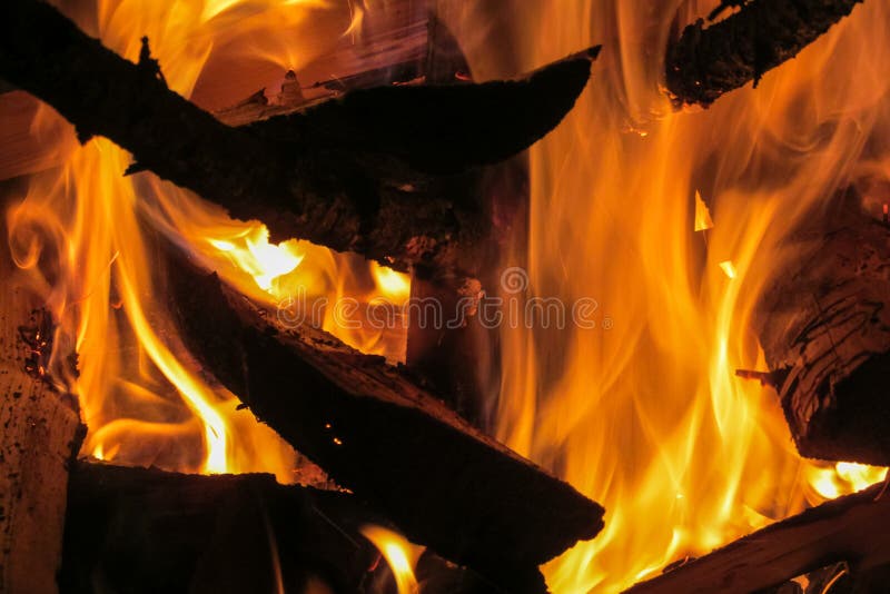 Burning fire wood stock image. Image of barbecue, danger - 92941957