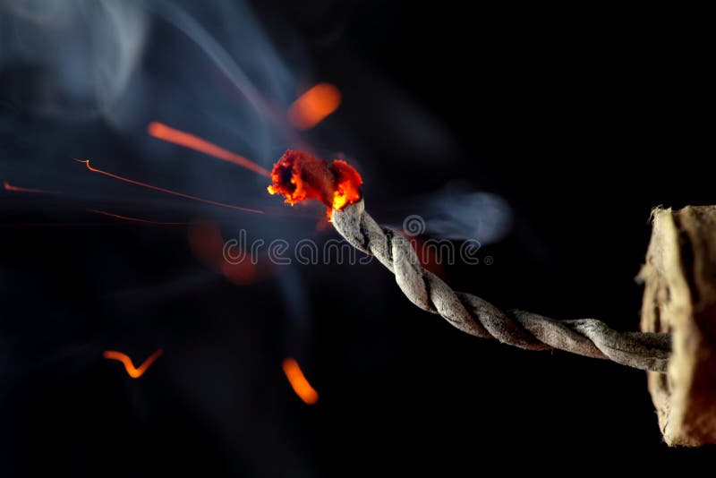 Burning Firecracker stock photo. Image of firing, alarm - 51595560