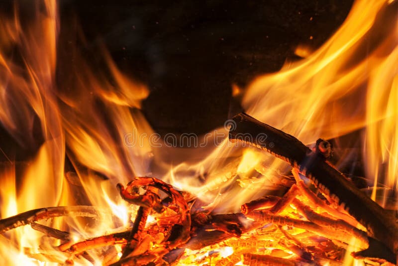 Burning Billets in Hot Stove Stock Image - Image of light, burn: 137962595