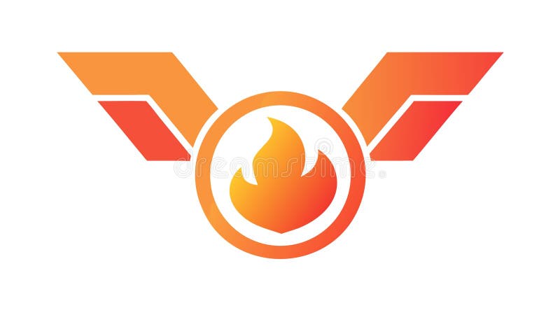 Burning Flame Emblem Icon for Heat Power, Vector Design Generative AI ...