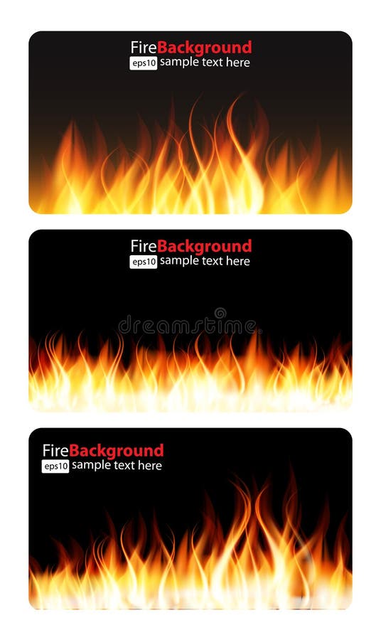 Burning Flame of Fire Banner. Vector Illustration Stock Vector ...