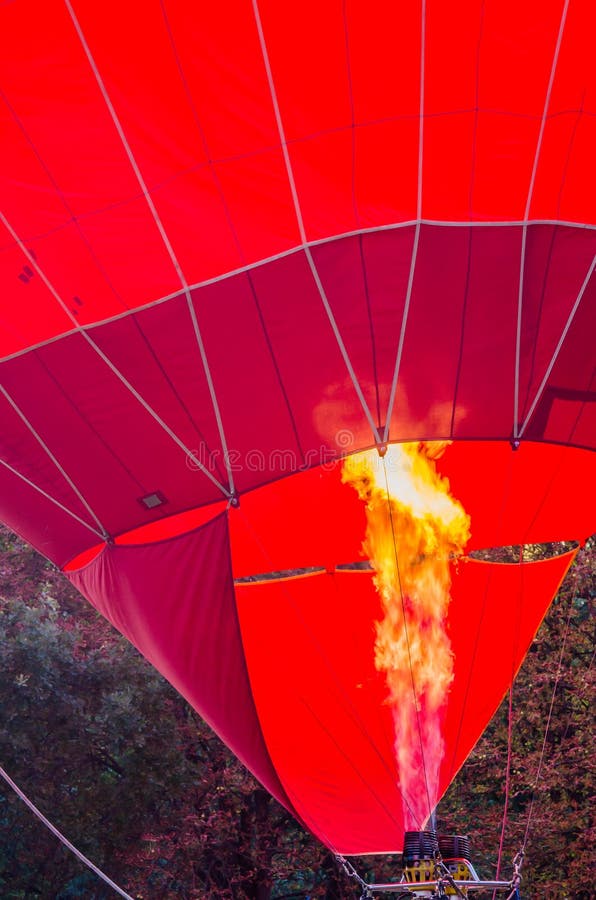 Burning Flame from a Hot Air Balloon Stock Photo - Image of ship ...