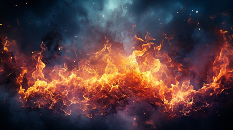 Burning Flame Illuminates Dark Grungy Backdrop Pattern Stock ...