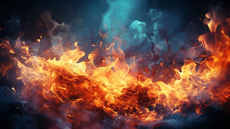 Burning Flame Illuminates Dark Grungy Backdrop Pattern Stock ...