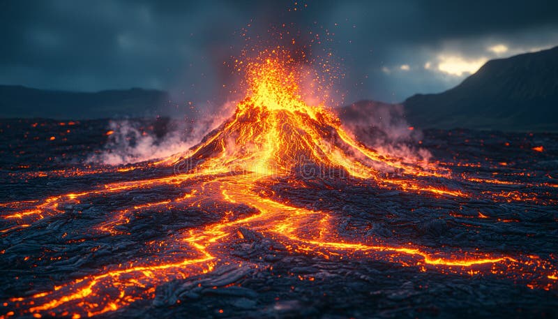 Burning Flame in Nature, Heat Wave Exploding Inferno Generated by AI ...