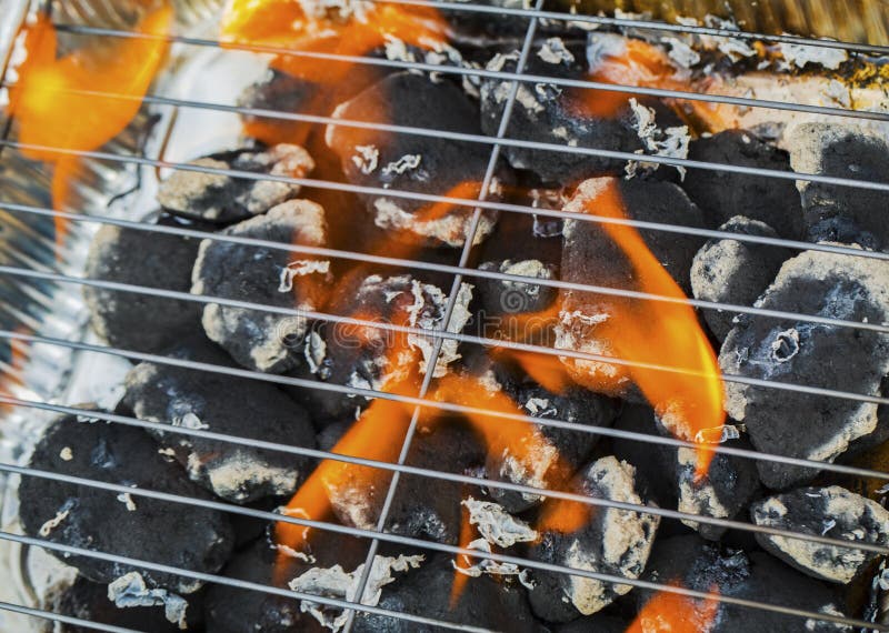 Burning Flames and Barbecue Stock Image - Image of flames, flammable ...