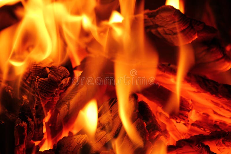 Burning Flames Close-up Background Stock Image - Image of blaze, fire ...