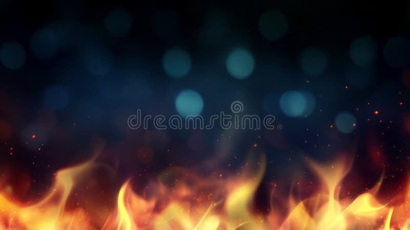 Burning Flames with Glowing Textures and Subtle Shadows are Creating a ...