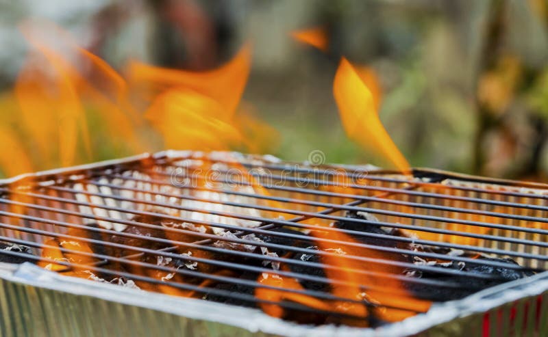 Flames over Grill stock photo. Image of flame, yellow - 20445088