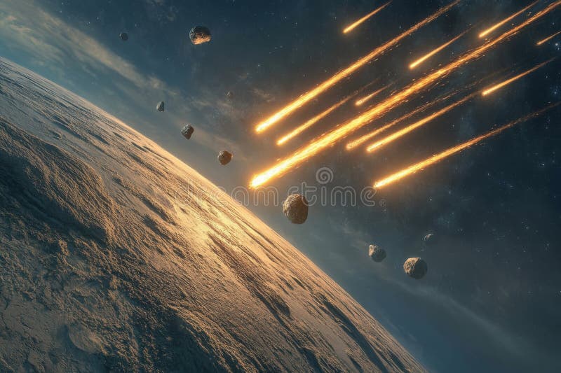 Burning Flares from Several Meteorites and Asteroids Falling through ...