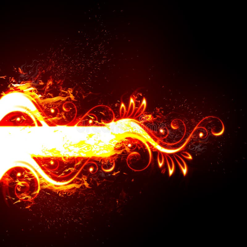 Fiery flower stock illustration. Illustration of floral - 10101934