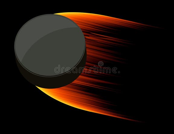 Burning flying puck stock vector. Illustration of heat - 15472026