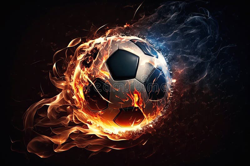Realistic Flying Soccer Ball Fire Stock Illustrations – 49 Realistic ...