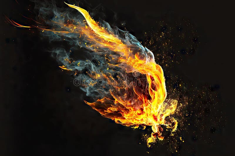 Burning Flying Sparks from Blaze Fire Flame Stock Illustration ...