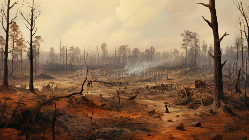 Burning Forest, Fire and Smoke. Human Impact on the Planet S Climate ...